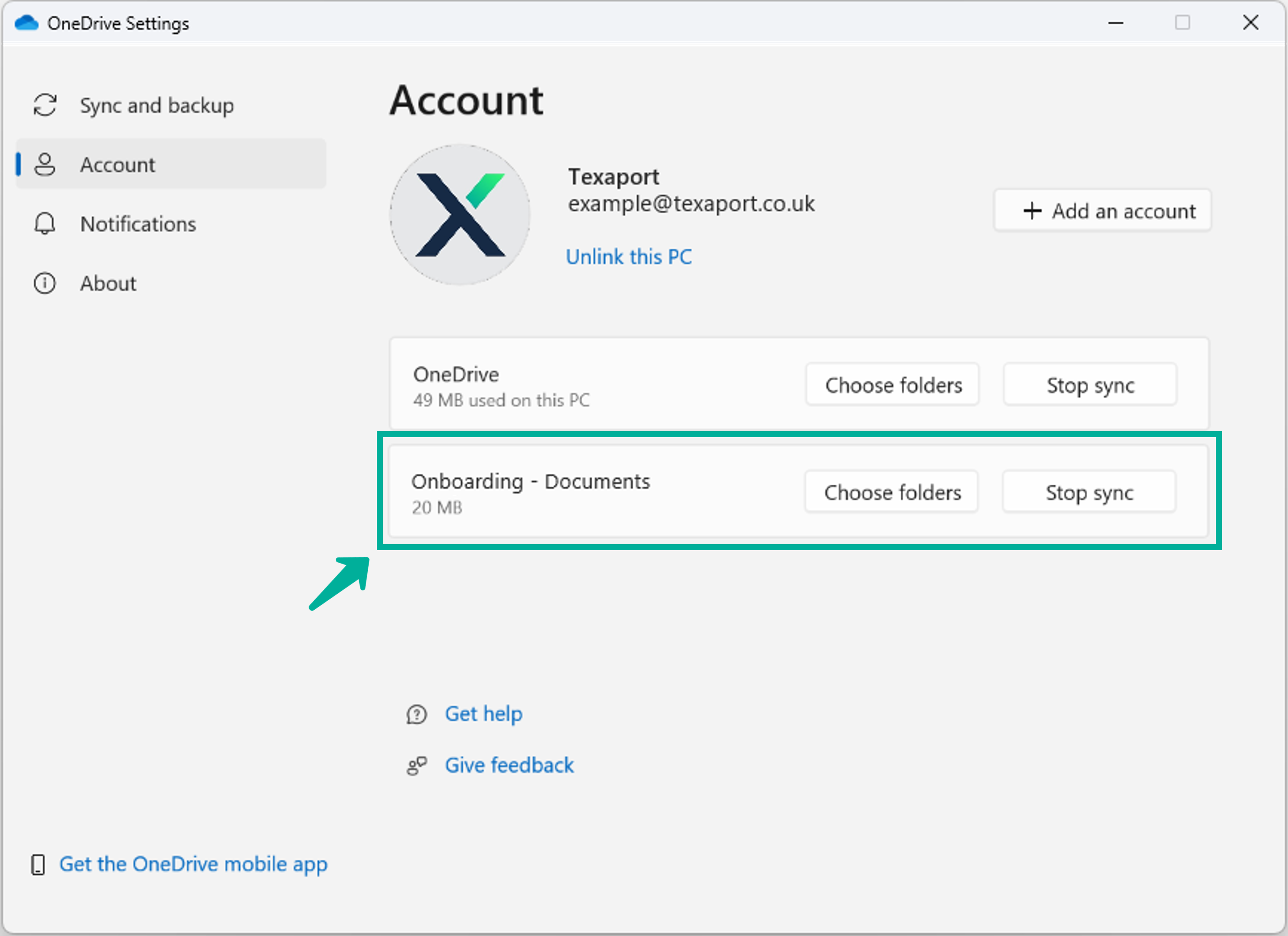 How to sync a Sharepoint site | Texaport